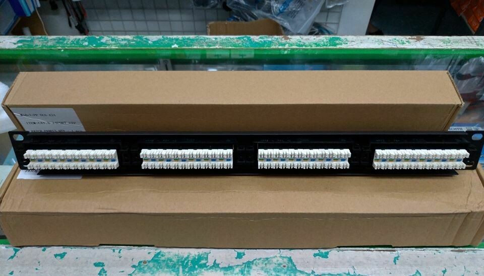 [NP23] 24P Cat6 Patch Panel (I/O Loaded ) | KalMan PH